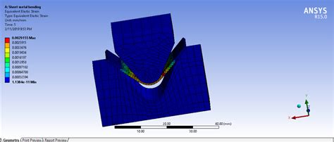 Structural Analysis Of Sheet Metal Bending In Ansys Workbench