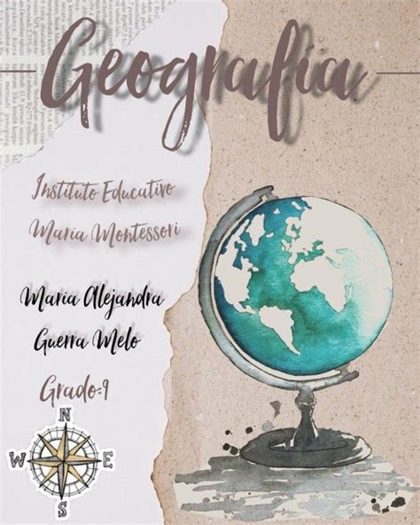 Portadas De Geograf A Dise Os F Ciles Ideas Bonitas Y Dibujos