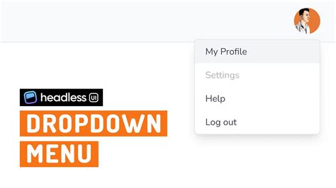 Build A Dropdown Menu With Headlessui And Tailwindcss Youtube