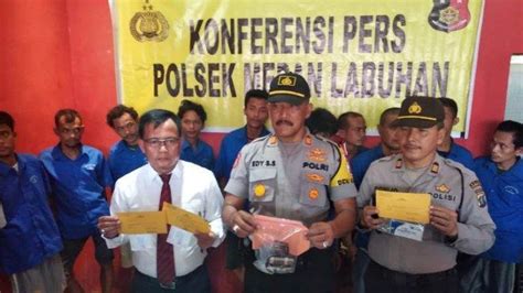 10 Orang Diringkus Polisi Saat Gerebek Kampung Narkoba Di Sei Mati