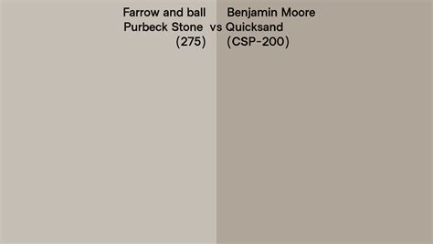 Farrow And Ball Purbeck Stone 275 Vs Benjamin Moore Quicksand CSP