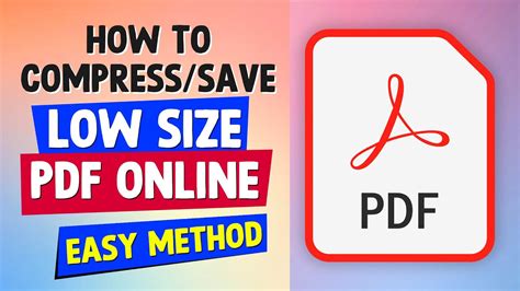 How To Compress Pdf File Online Save Low Size Pdf File Using This