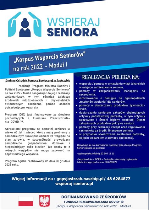 Wspieraj Seniora Korpus Wsparcia Senior W Na Rok Modu I