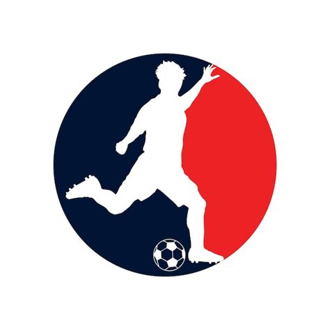 Fu Ball Fu Ballspieler Mann In Aktion Innerhalb Eines Kreises Wei Er