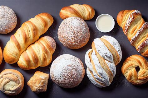 Panader A Varios Tipos De Pan Panecillos Baguette Bagel Bollo Dulce