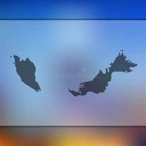 Mapa De Malasia Silueta Del Vector De Malasia Fondo Enmascarado