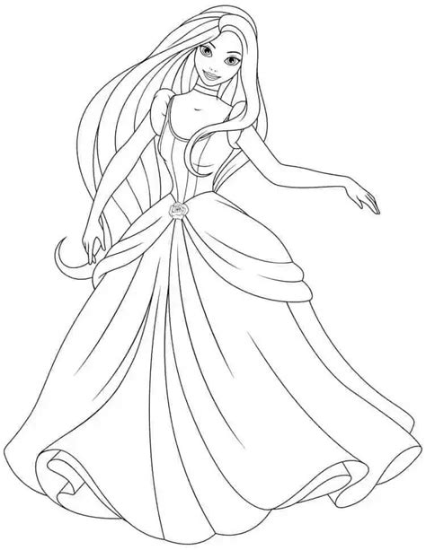 Coloriage Princesse pour les Filles télécharger et imprimer gratuit