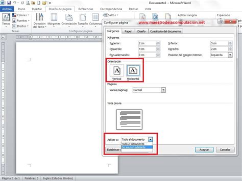 Como Poner Una Hoja En Word Horizontal Estudiar
