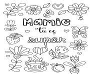Coloriage Bonne Fete Mamie Coeur Mandala Jecolorie