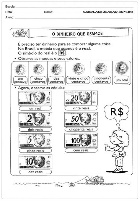 Conhecendo Os Valores Atividades De Dinheiro Sistema Monetario