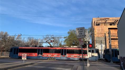 SACRT 229 Blue Line Light Rail Train Outbound S Street Railroad