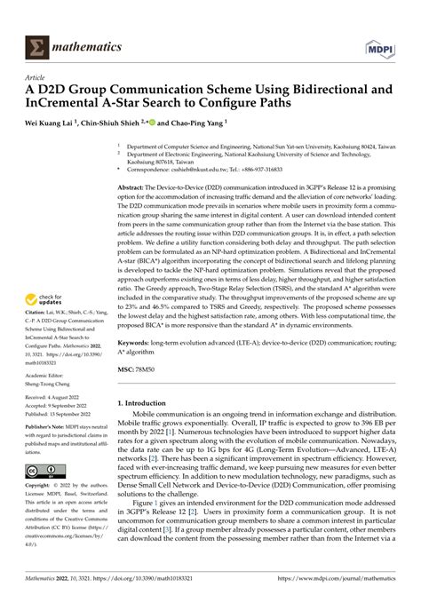 pdf a d2d group communication scheme using bidirectional and incremental a star search to