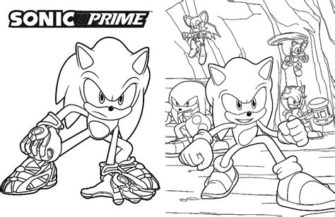 Sonic Prime Coloring Pages Coloring Book