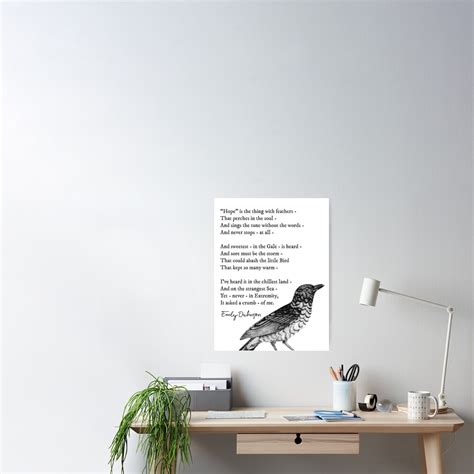 Hope Is The Thing With Feathers Emily Dickinson Inspirational Poem