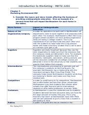 Chapter 3 Marketing Homework Docx Introduction To Marketing MKTG