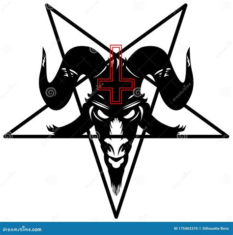 Baphomet Goat Headed Demon With Pentagram Sometimes Known As A