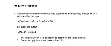 solved a linear time invariant continuous time system has