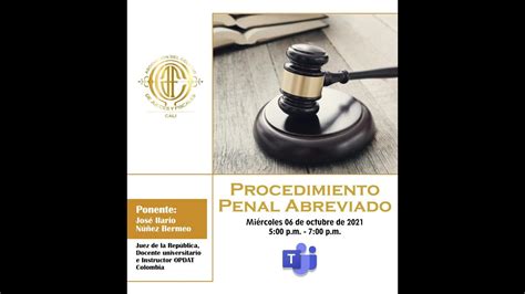 PROCEDIMIENTO PENAL ABREVIADO YouTube