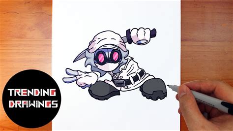 Cómo dibujar el personaje FNF MOD White Hank Easy paso a paso