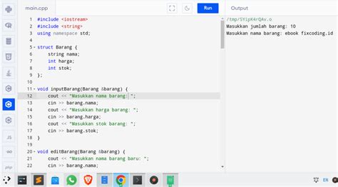 Contoh Program C Penjualan Barang Fix Coding