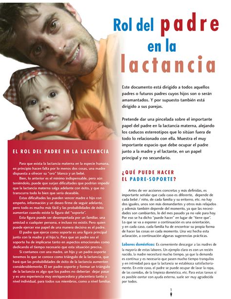 Lactancia Rol Padre Rol Del Padre En La Lactancia E L R O L D E L P