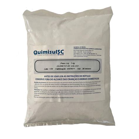 Cloreto De C Lcio Usp H O Aliment Cio Kg Submarino