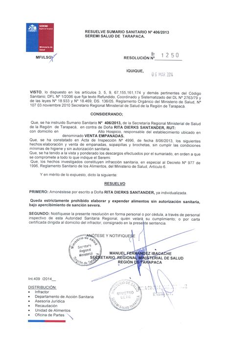 Asesoría en Resolución Sanitaria