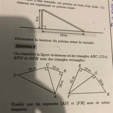 ce 2 On considère la figure ci dessous où les triangles ABC CDA EFG