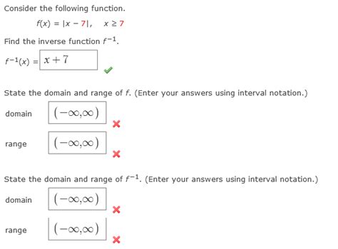 solved consider the following function f x ∣x−7∣ x≥7 find