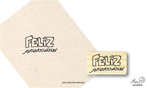 Carimbo Feliz Aniversário Pandoca A Mica carimbos