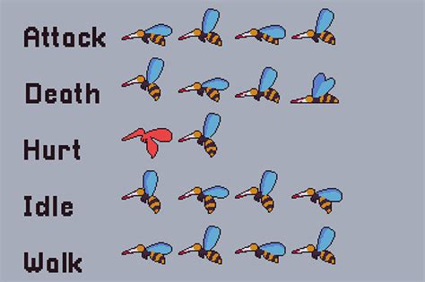 Field Enemies Sprite Sheets Pixel Art By Free Game Assets Gui Sprite Tilesets
