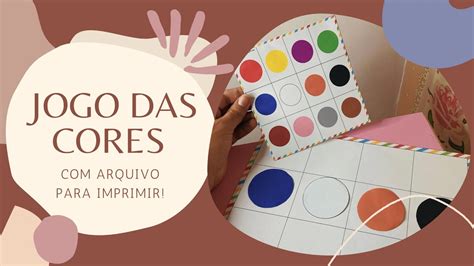JOGO PEDAGÓGICO PERCEPÇÃO VISUAL CORES A Arte de Ensinar e