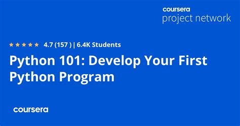 python 101 develop your first python program coursya