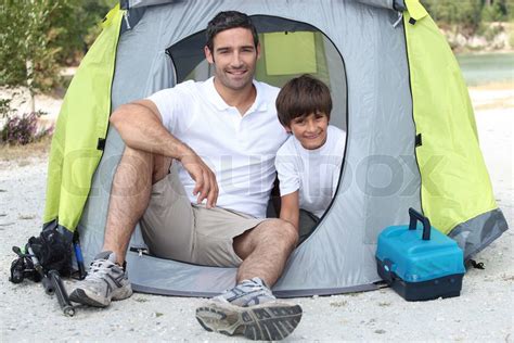 Father And Son Camping Stock Image Colourbox