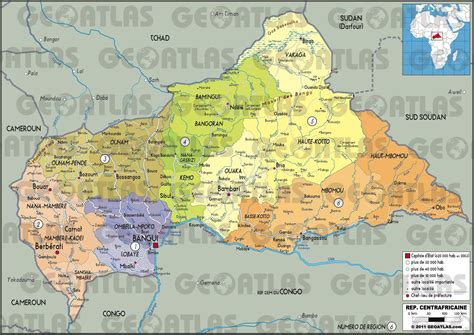 Carte De La Centrafrique Plusieurs Cartes Du Pays En Afrique