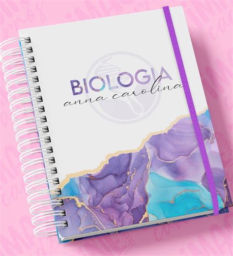 Caderno A5 Personalizado Curso Biologia Elo7 Produtos Especiais