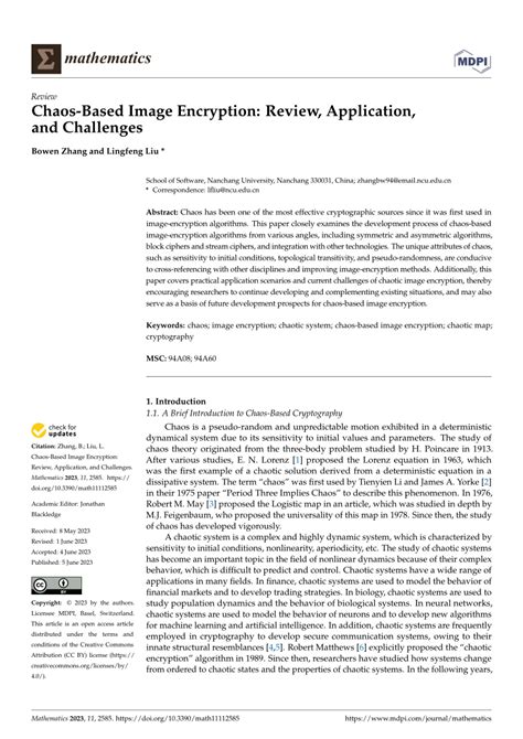 pdf chaos based image encryption review application and challenges