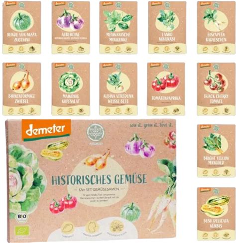 Loveplants Bio Zestaw Nasion Warzyw Historycznych 1 Zestaw Bloomling