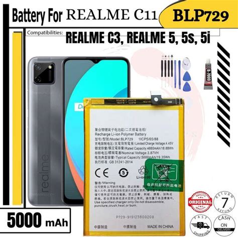 REALME BLP729 Battery Replacement For REALME C11 C3 REALME 5 5s 5i