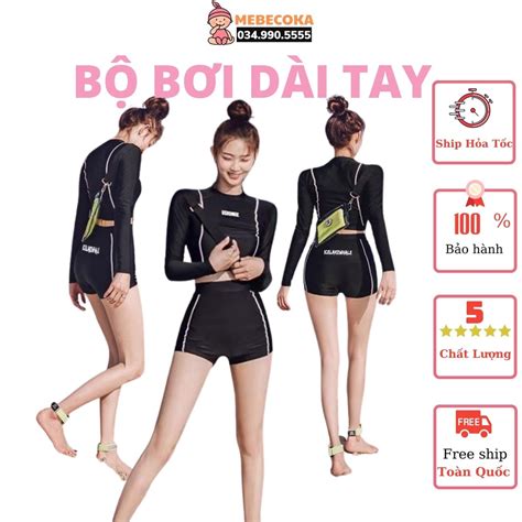 Mua BIKINI LOẠI ĐẸP Đồ bơi nữ 2 mảnh áo dài tay chống nắng chống tia
