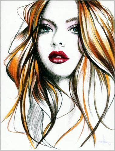 Jennifer Janesko Hair Painting Painting Style Painting Drawing Pin