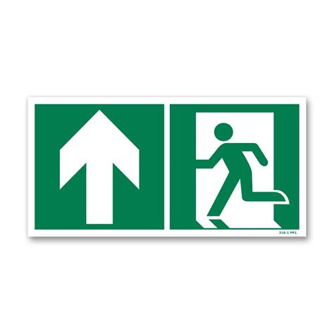 Panneau Sortie Gauche Flèche Haut Pictogramme Directionnel