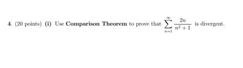 solved 00 4 20 points i use comparison theorem to prove