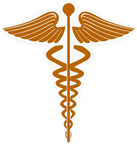 caduceo médico símbolo hecho con marrón color 24330182 Vector en Vecteezy