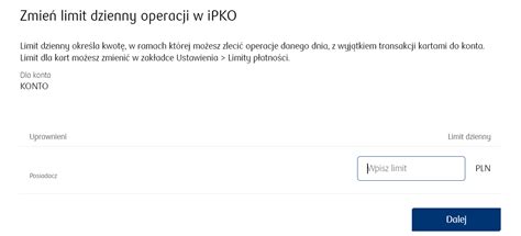 Jak zmienić limit PKO BP Zwiększenie limitu przelewu w aplikacji