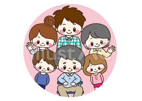 6人家族イラスト No 443004無料イラストフリー素材ならイラストAC