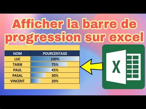Comment Faire Une Barre De Progression Avec Excel Comment Afficher La