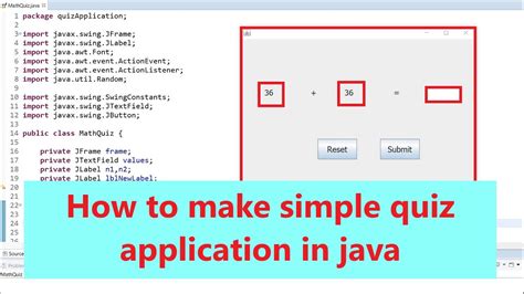 how to make simple quiz application in java programmer land simple java project youtube