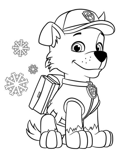 Coloriage Rocky Pat Patrouille Gratuit Pour les Enfants télécharger