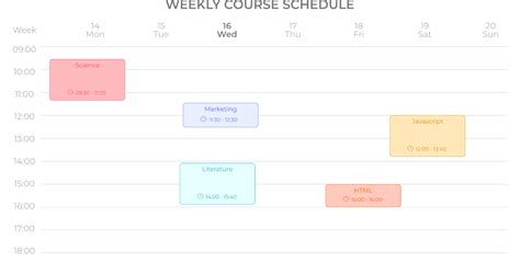 Responsive Timetable Schedule Figma Community